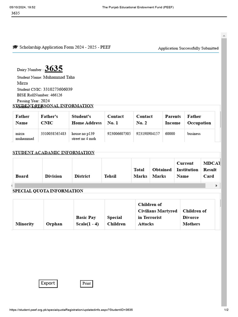 The Punjab Educational Endowment Fund (PEEF) | PDF