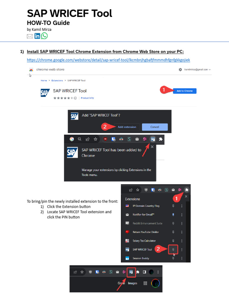 SAP WRICEF Tool Setup Guide | PDF | World Wide Web | Internet & Web