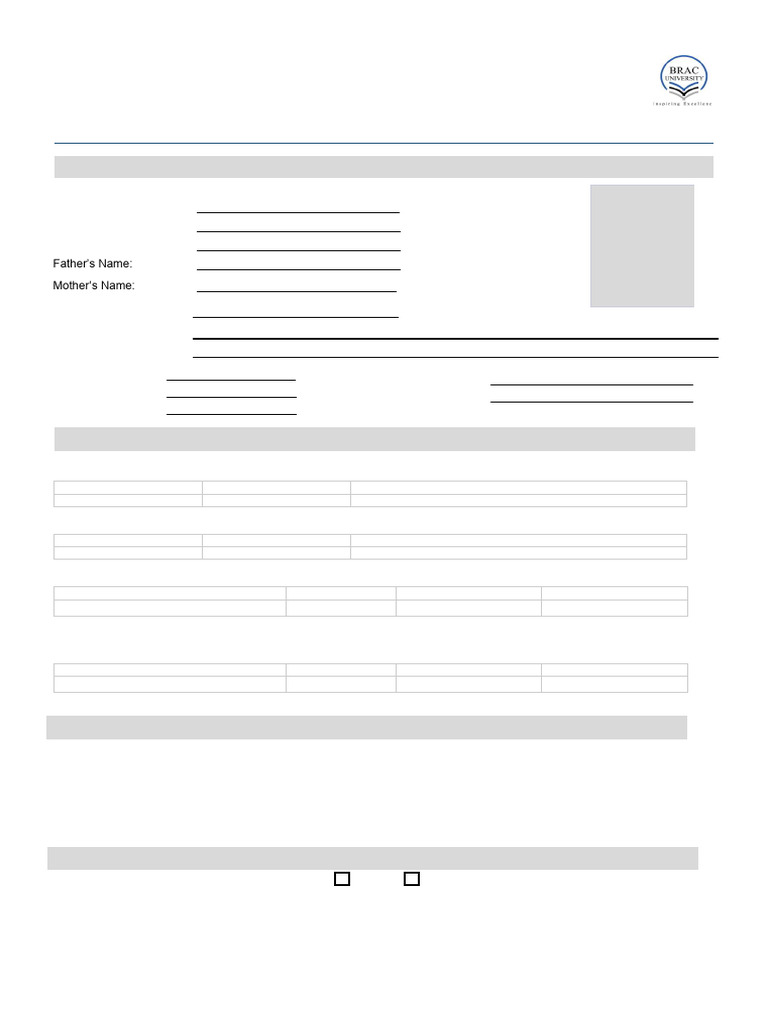 Admission Form | PDF | University And College Admission