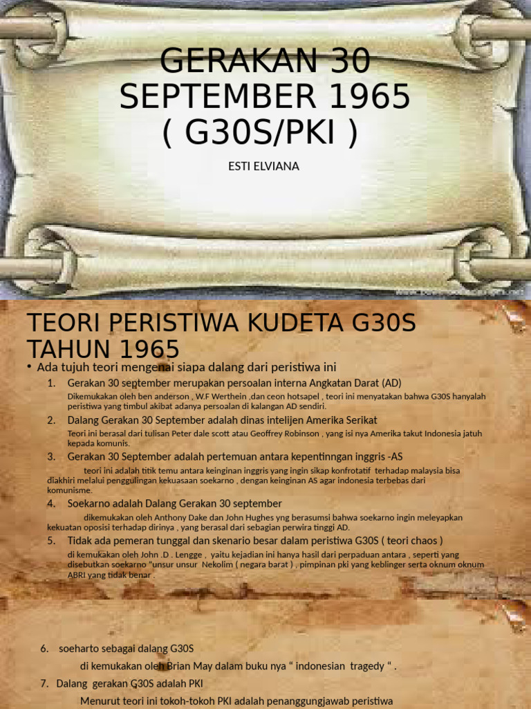 Teori Kudeta G30S 1965 dan PKI | PDF