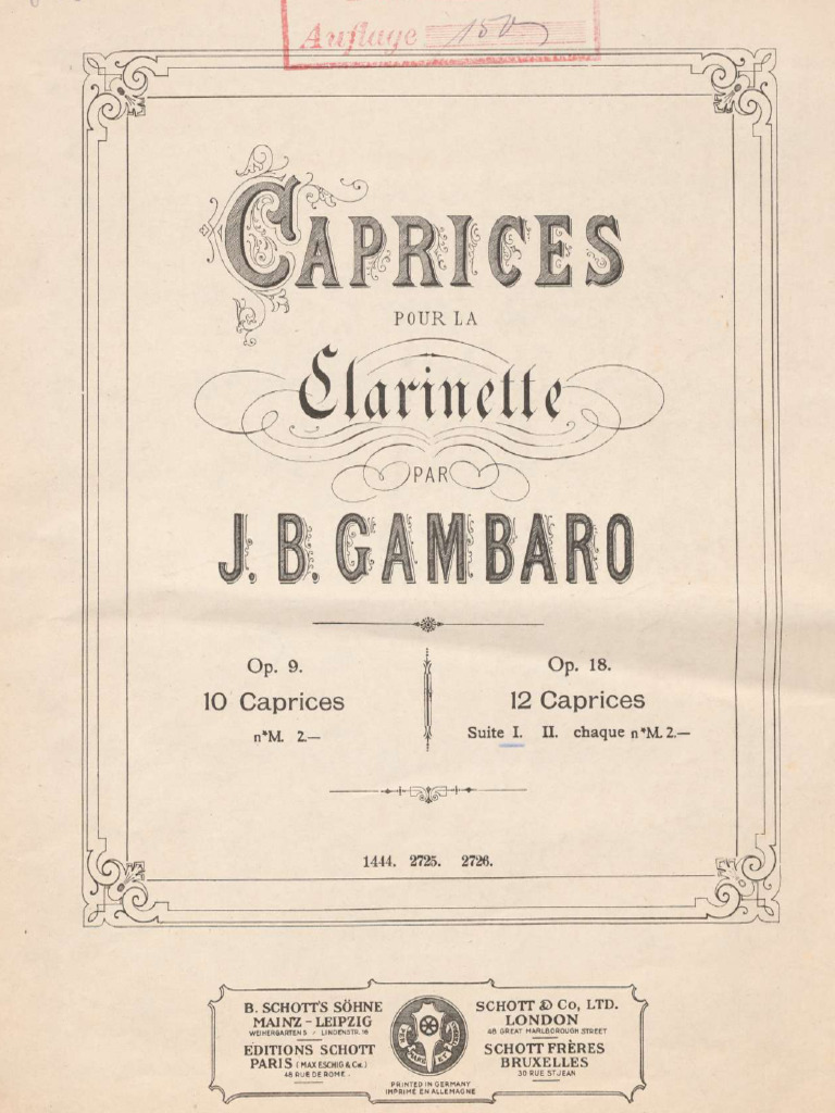 Gambaro 12 Capricci Vol1 | PDF