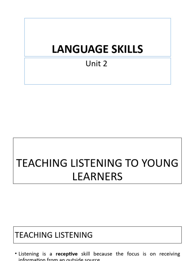 Language skills(1) | PDF | English As A Second Or Foreign Language | Phonics