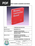 Self-Assessment Guide Qualification: Masonry NC Ii Lay Concrete Hollow ...