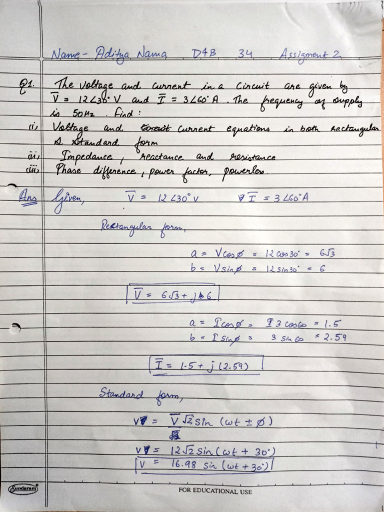 34 - D4B - Assignment 2 BEE | PDF