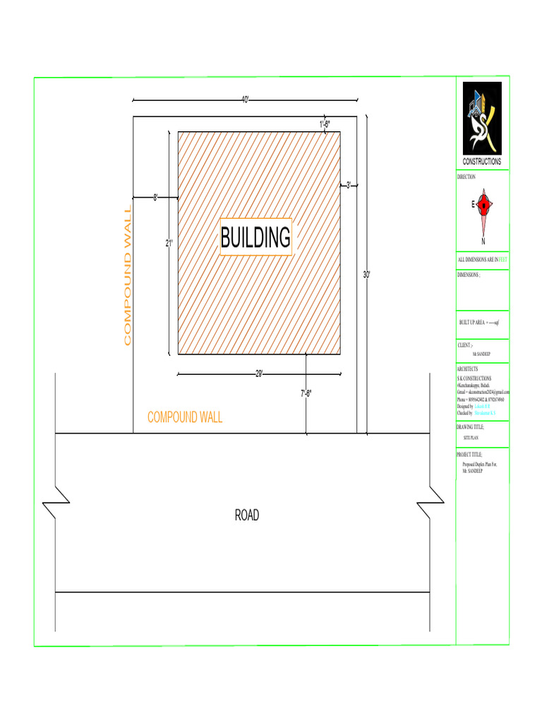 SITE PLAN MR - Sandeep - Model | PDF