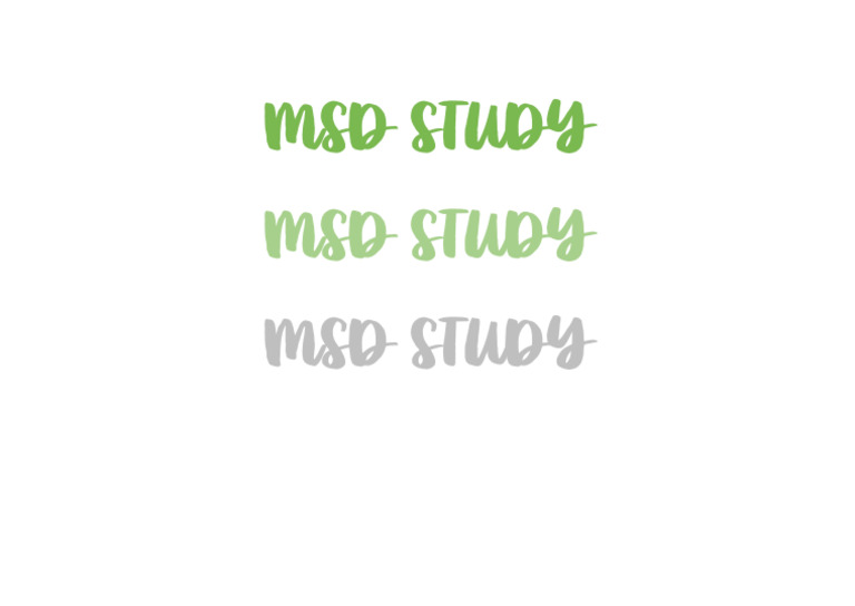 MSD Study 2024 | PDF