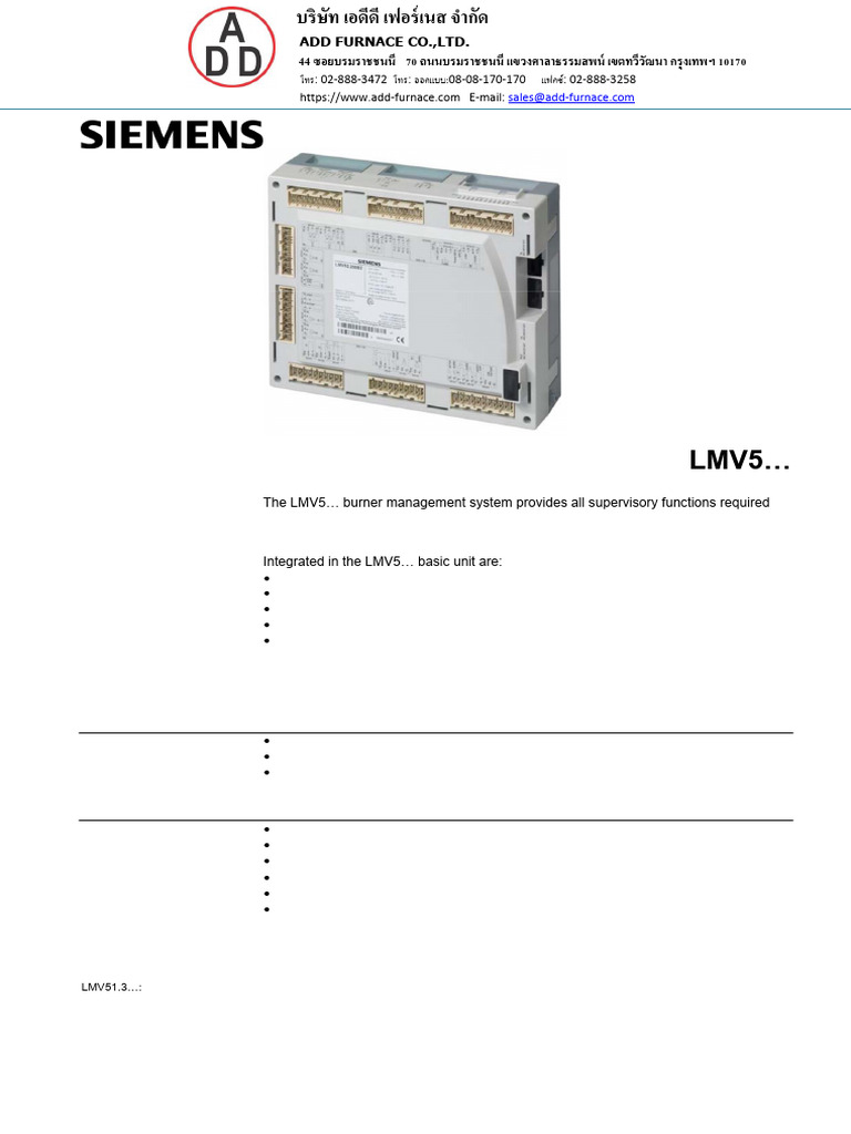 Siemens LMV52 & AZL52 Manual Overview | PDF | Combustion | Actuator