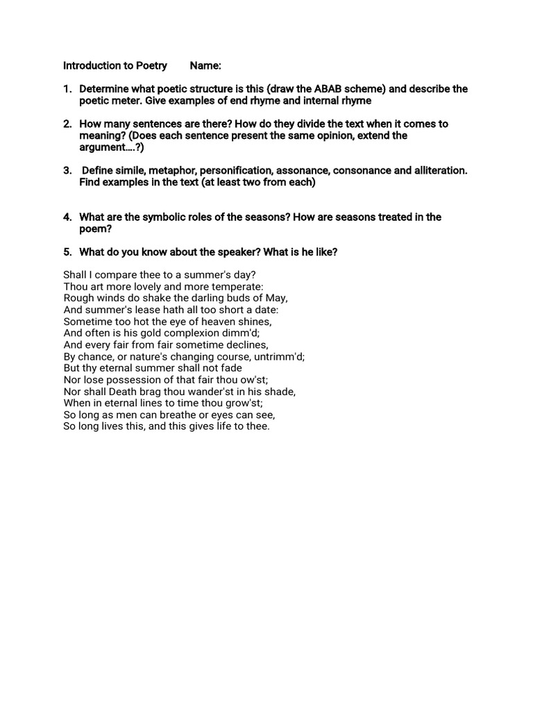 Intro To Poetry | PDF | Language Arts & Discipline | Art