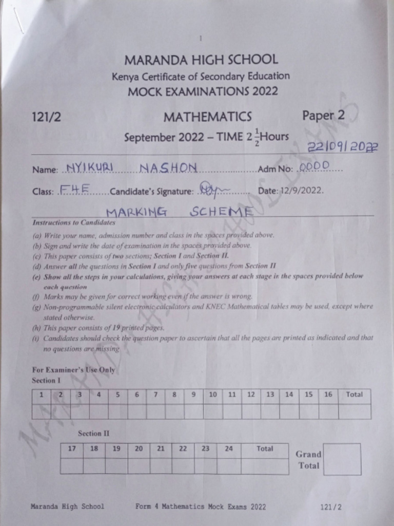 Maranda Paper 2 Combl | PDF