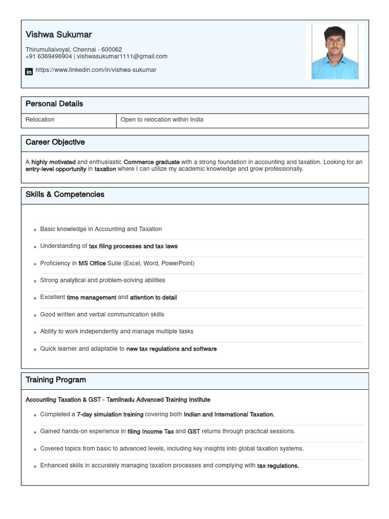 CV_Vishwa_Vialto | PDF | Taxes | Microsoft Excel
