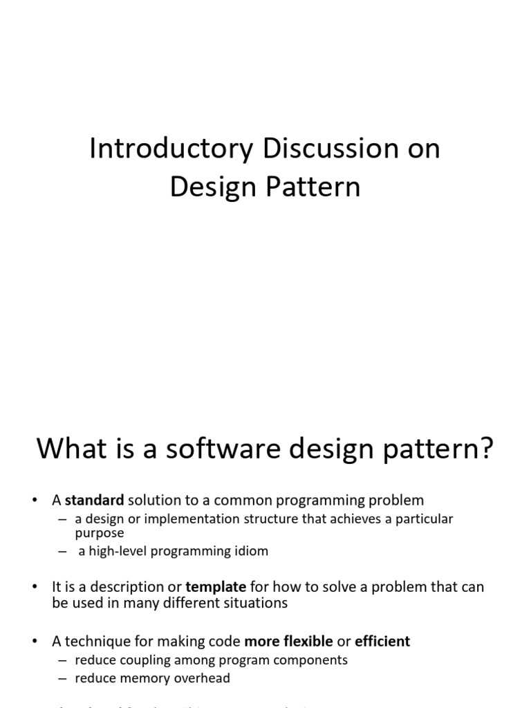 0 Basics of Design Pattern | PDF | Software Design Pattern | Class ... 0 Basics of Design Pattern | PDF | Software Design Pattern | Class ...