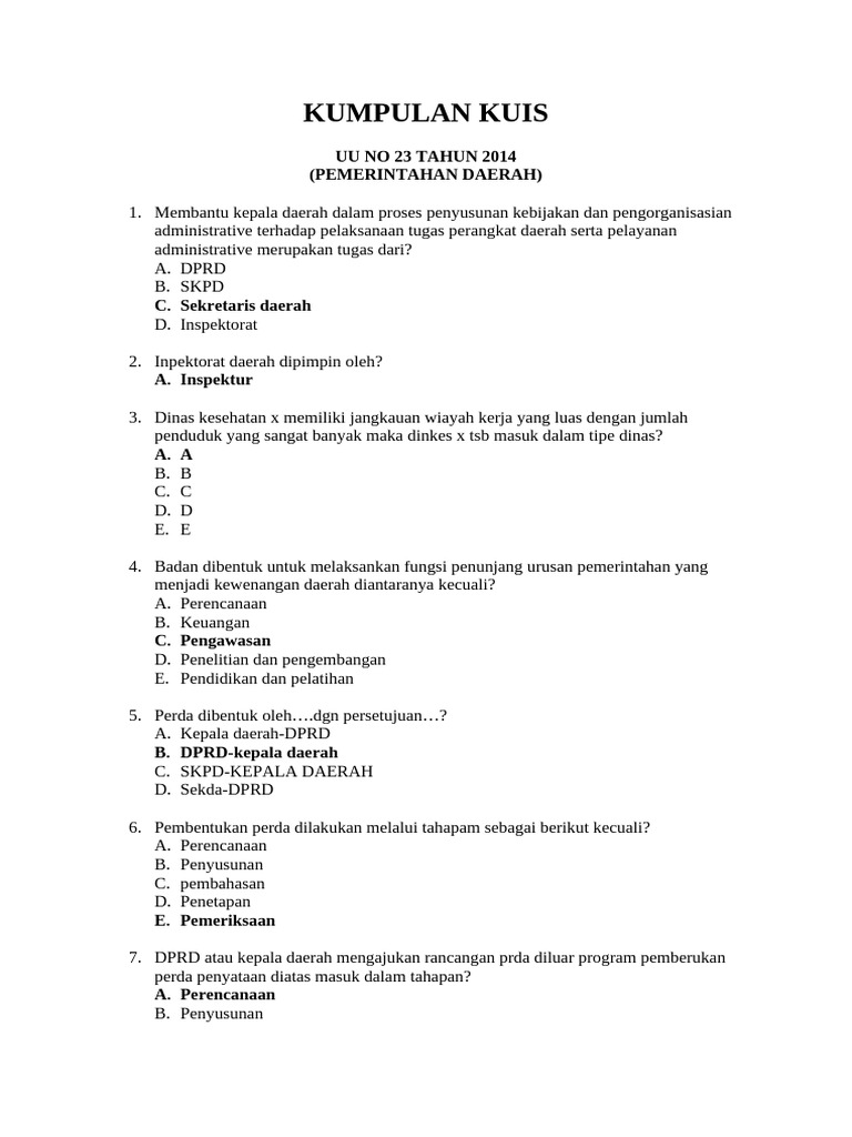 Kumpulan Kuis SKB Ppupd | PDF | Politik