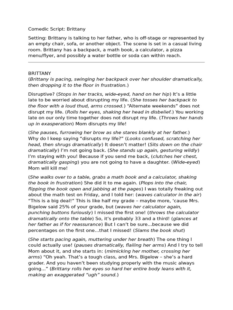 DRAMA SCRIPT (With My Own Stage Directions | PDF