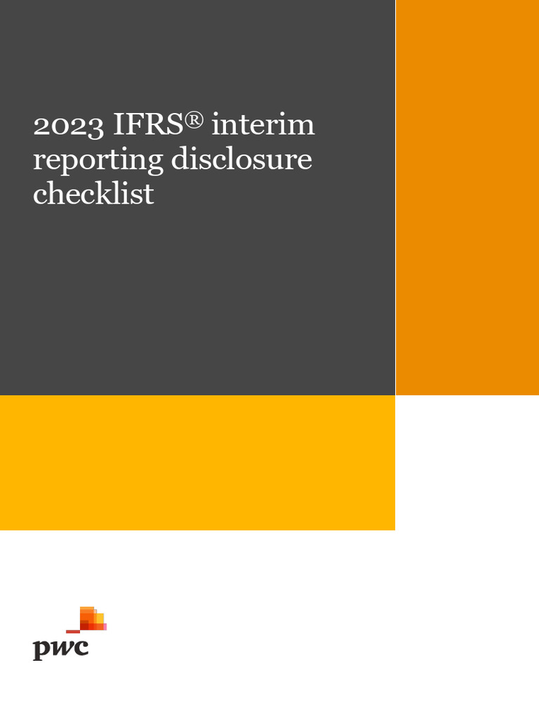 2023 IFRS Interim Disclosure Checklist | PDF | Fair Value ...