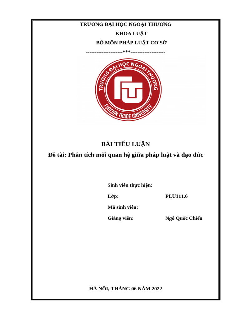 Tiểu luận PLDC | PDF