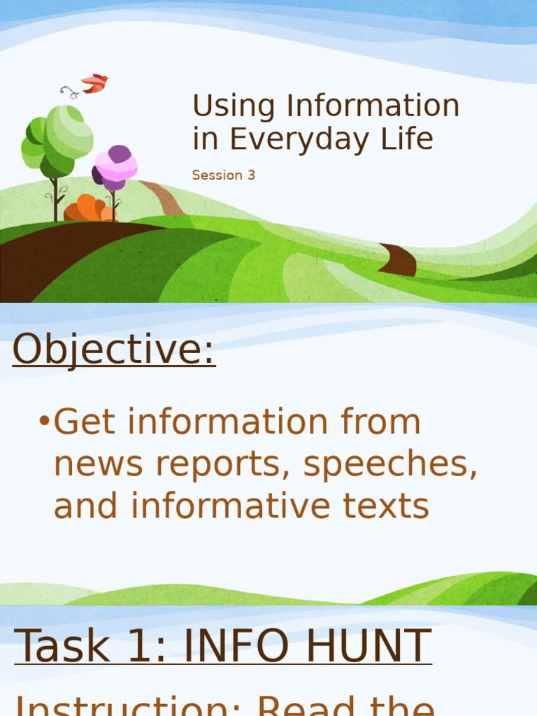 Q1-W1.3 Using Information in Everyday Life | PDF