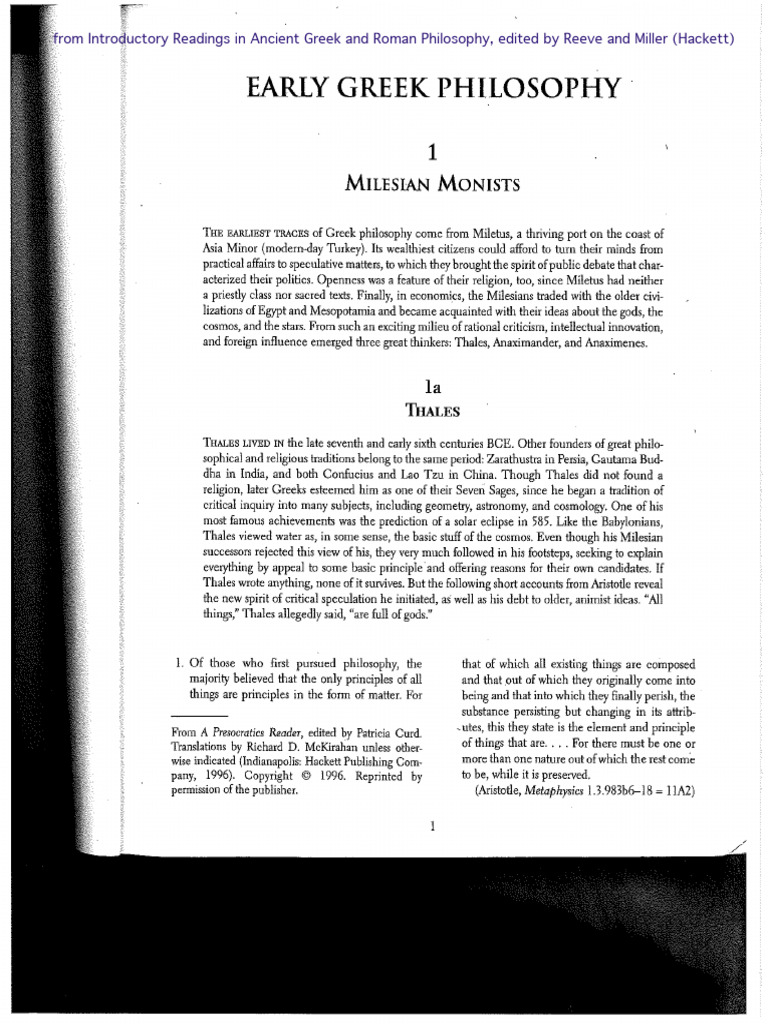 Greek Philosophy | PDF