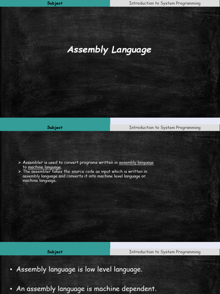 Assembly Lang Details Unit1 | PDF | Assembly Language | Computer Programming