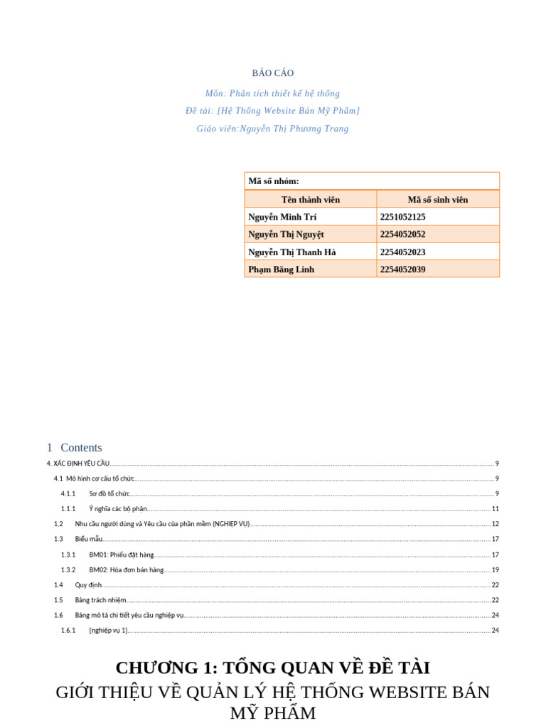 PTTKHT - Report Template | PDF