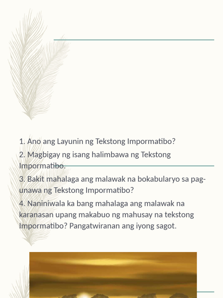 Tekstong Deskriptibo | PDF