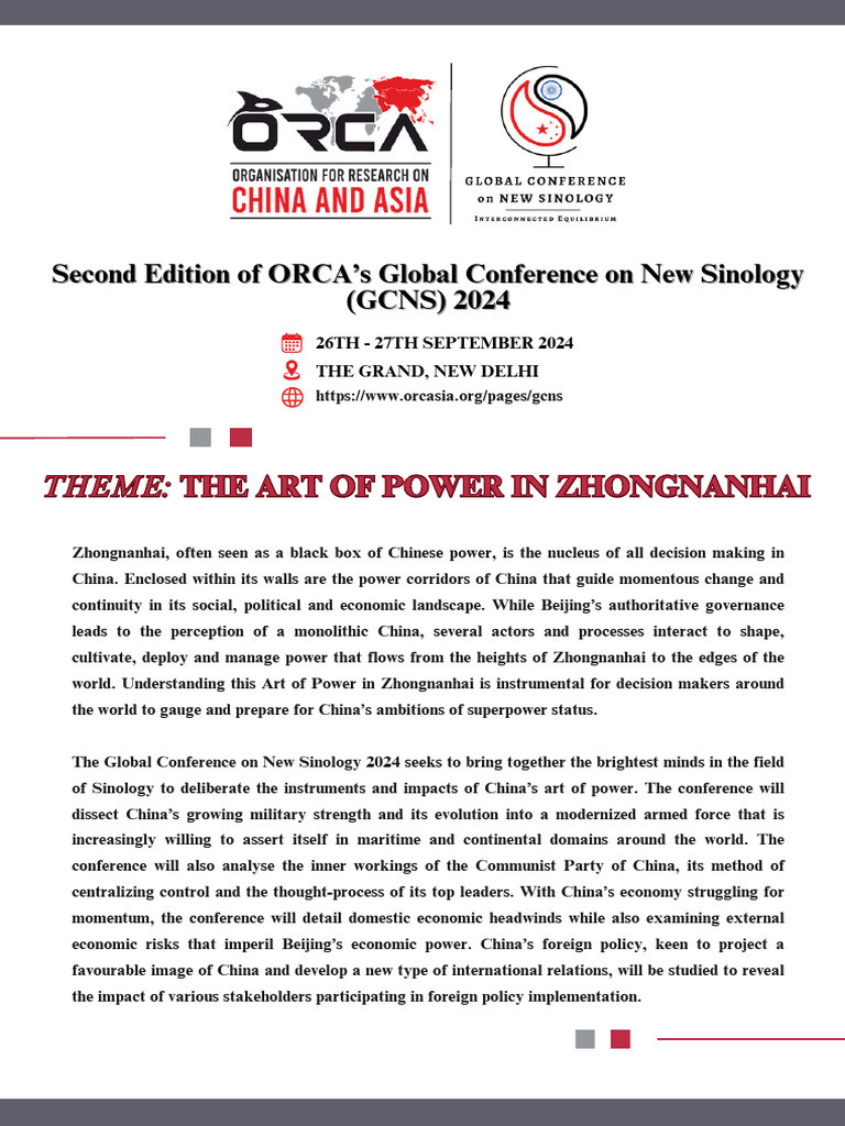 ORCA_GCNS_2024_Schedule | PDF | People's Liberation Army | China