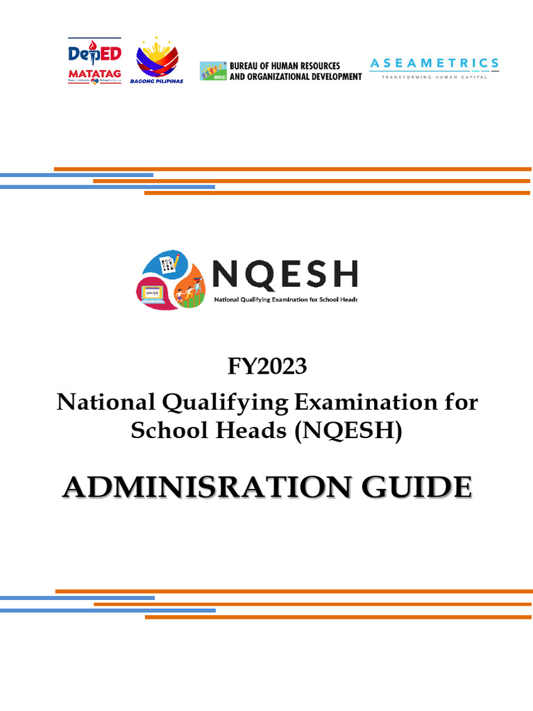 NQESH 2023 Administration Guide for Examiners | PDF | Internet | Cyberspace