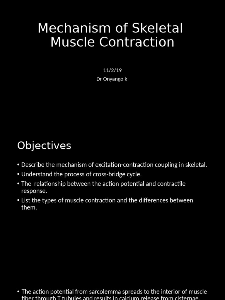 Mechanism of Skeletal Muscle Contraction | PDF | Muscle Contraction | Actin