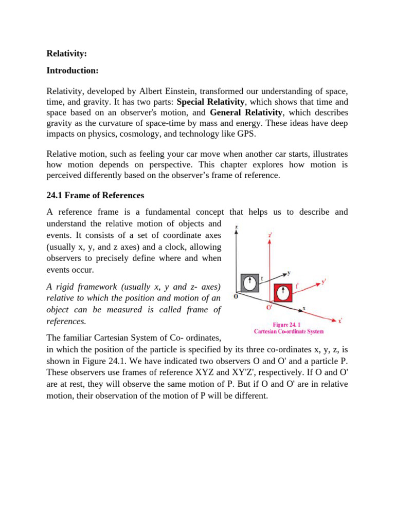 chapter24 Reletivity | PDF | Special Relativity | Force