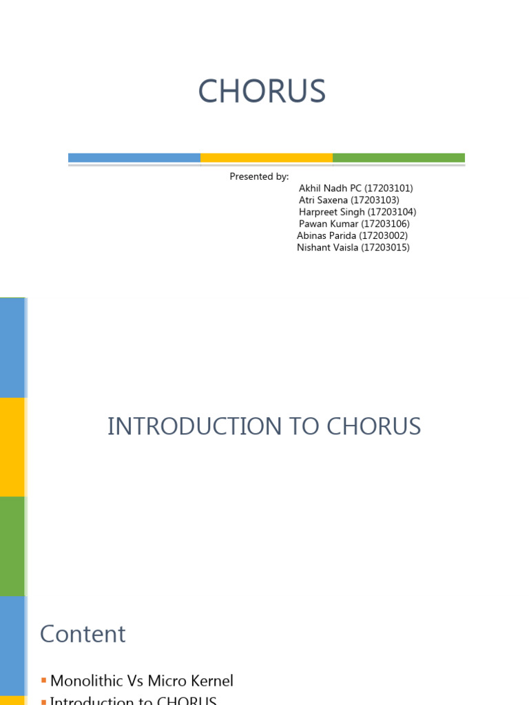Introduction to CHORUS Microkernel System | PDF | Thread (Computing ...