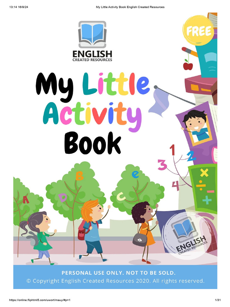 My Little Activity Book English Created Resources | PDF | Language Arts ...