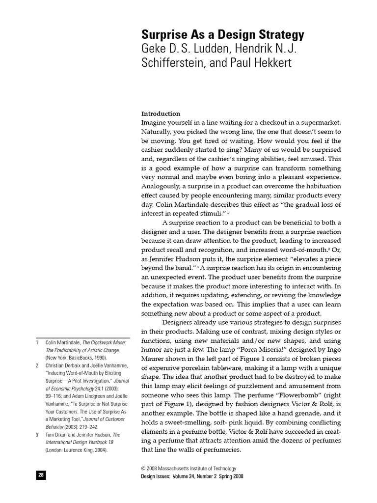 Surprise As A Design Strategy | PDF | Perception | Experience