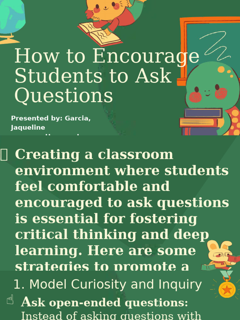 How To Encourage Students To Ask Questions | PDF | Critical Thinking ...