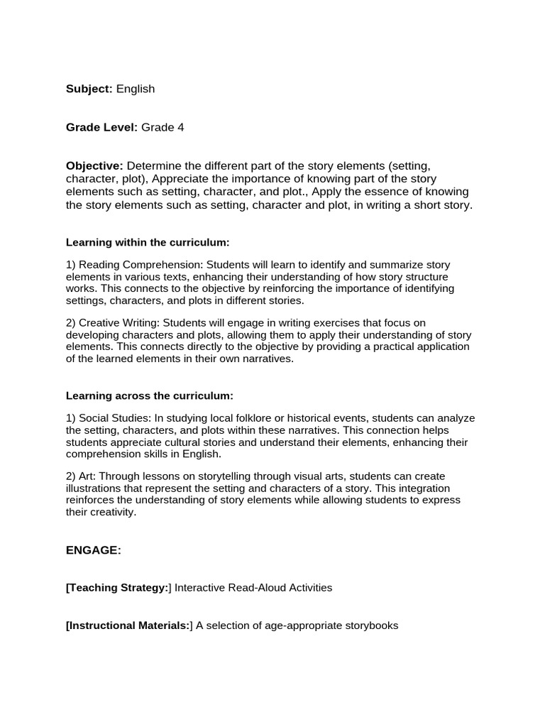 lesson_plan | PDF | Reading Comprehension | Cognitive Science