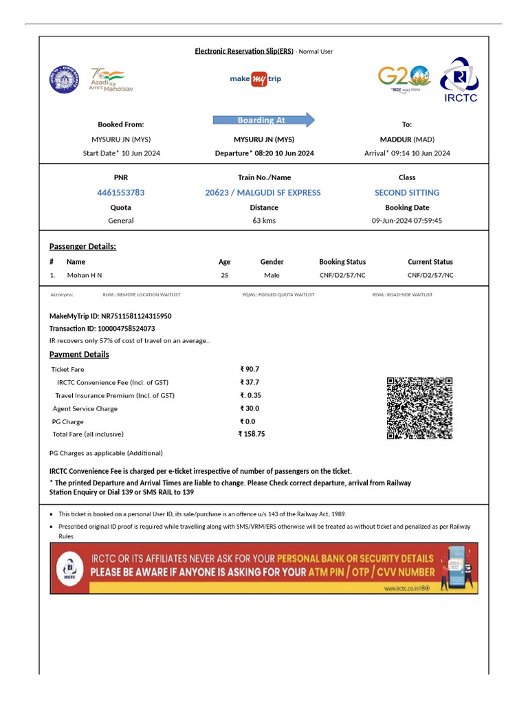 10 jun ticket | PDF | Identity Document | Payments