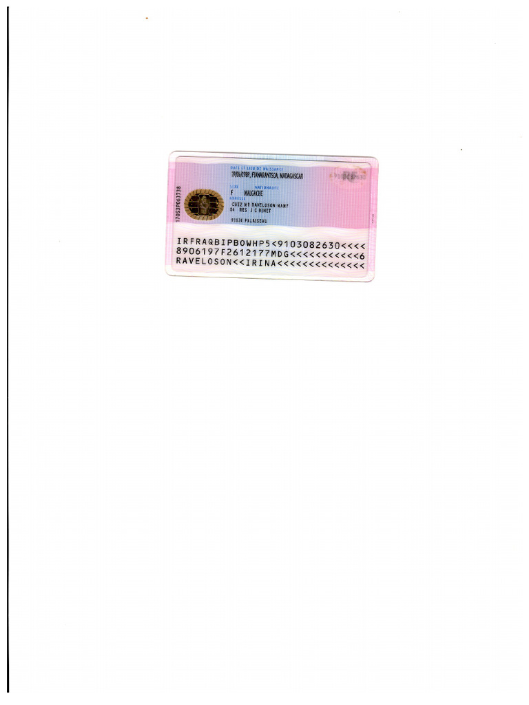 Titre de Séjour - Irina 17DEC2026-1 | PDF