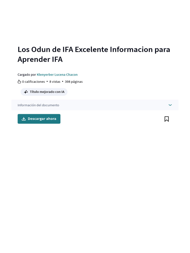 Los Odun de IFA Excelente Informacion para Aprender IFA - PDF | PDF