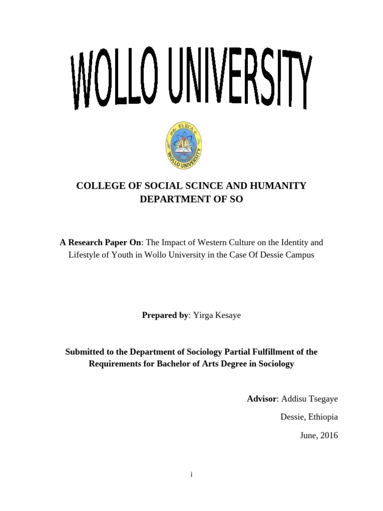 Wollo Western Culture | PDF | Globalization | Identity (Social Science)