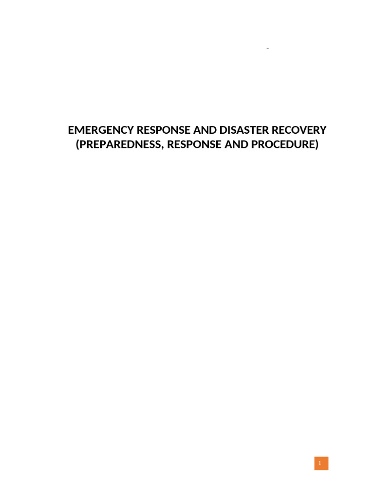 Emergency Response Procedure | PDF | Emergency | First Aid