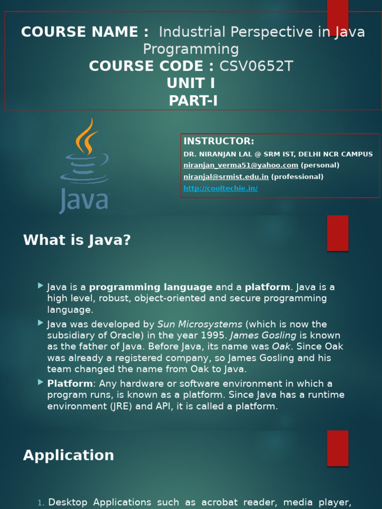 Introduction - 31-01-24 | PDF | Java (Programming Language) | Java (Software Platform)