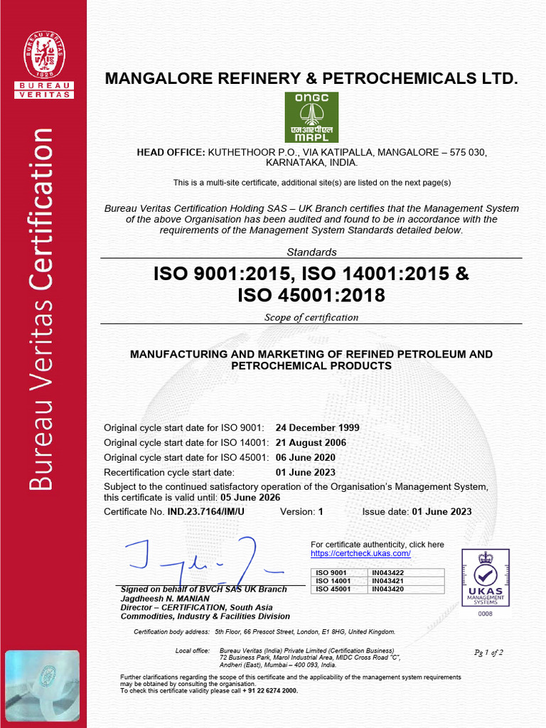 9K - 14K - 45K - Latest Certificate | PDF | Iso 9000 | International ...