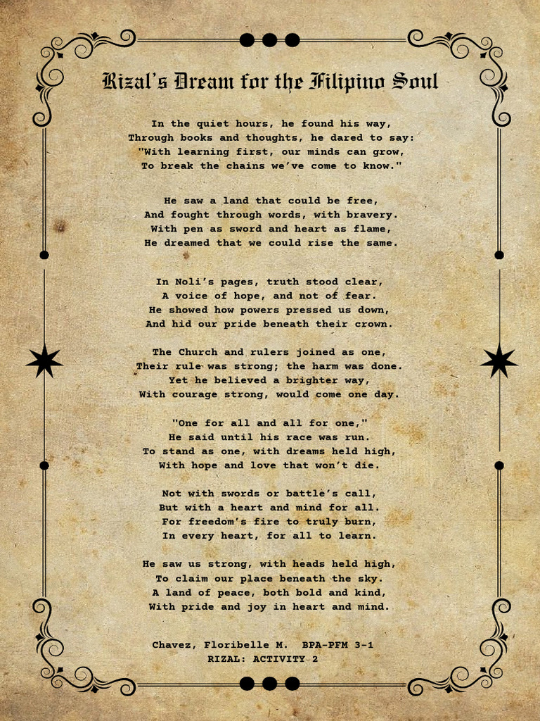 Rizal - Poem & Interpretation | PDF | Religion & Spirituality