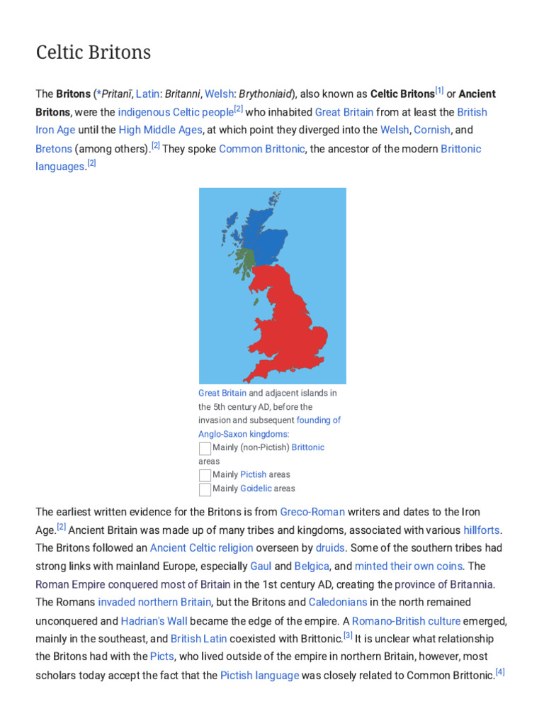 Celtic Britons - Wikipedia | PDF | Celtic Britons | Celts