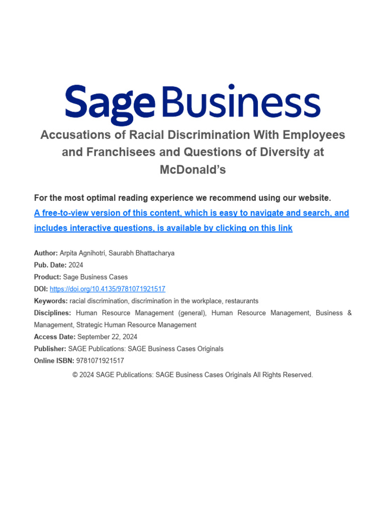 McDonald's 2 | PDF | Mc Donald's | Franchising