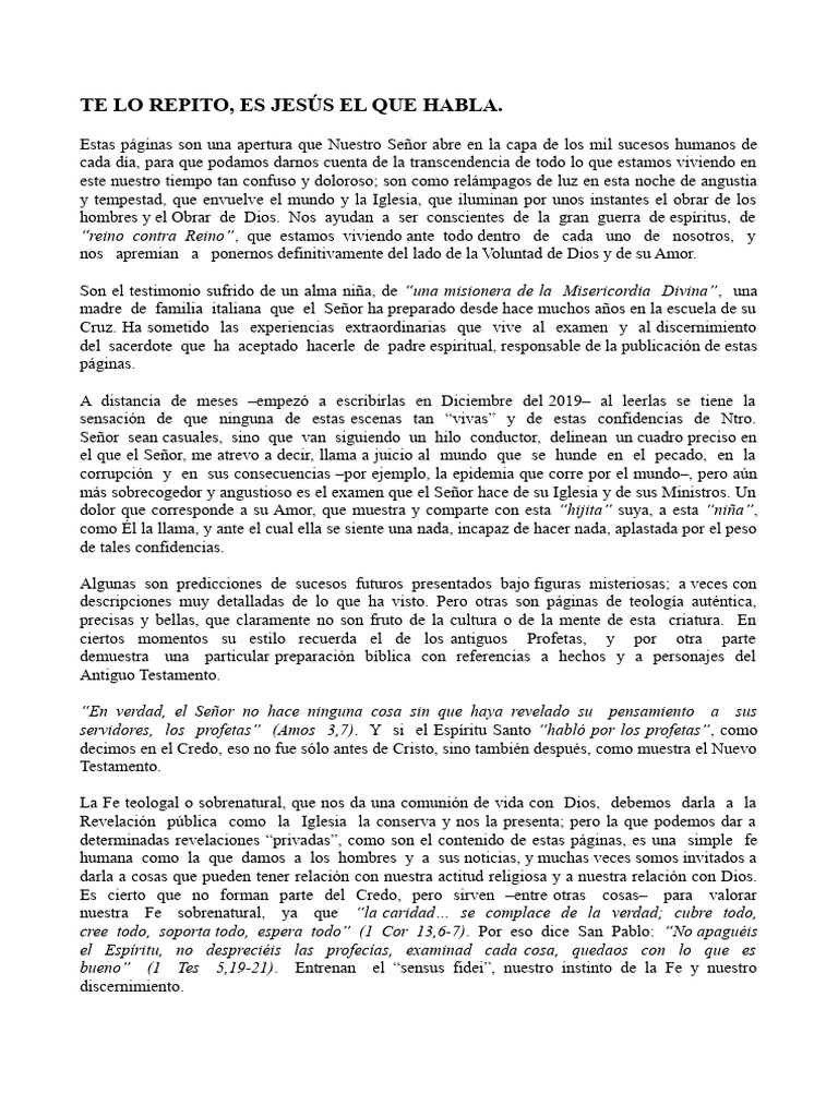 Revelaciones de Jesús sobre la Fe | PDF | Amor | Fe