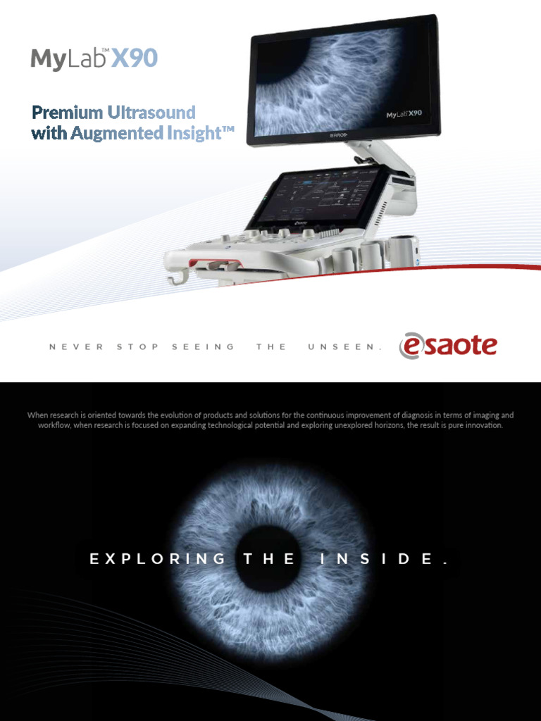 Brochure Esaote MyLab X90 | PDF | Medical Imaging | Medical Ultrasound