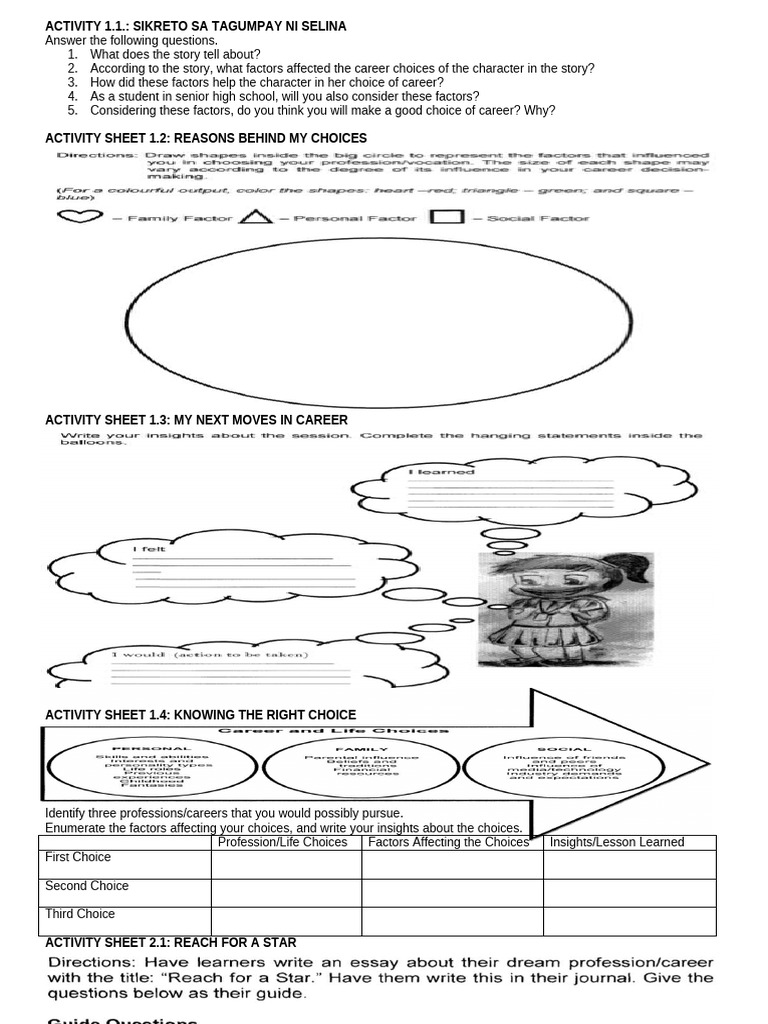 Activity Sheets | PDF