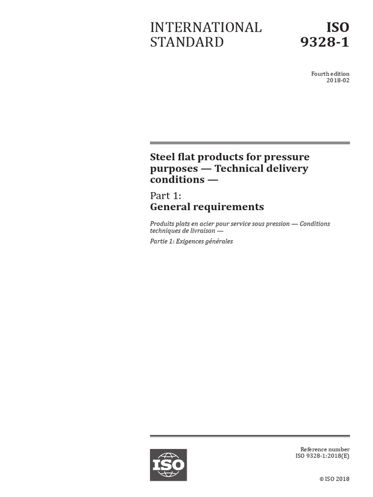 ISO 9328-1-2018 - en | PDF | Steel | Rolling (Metalworking)