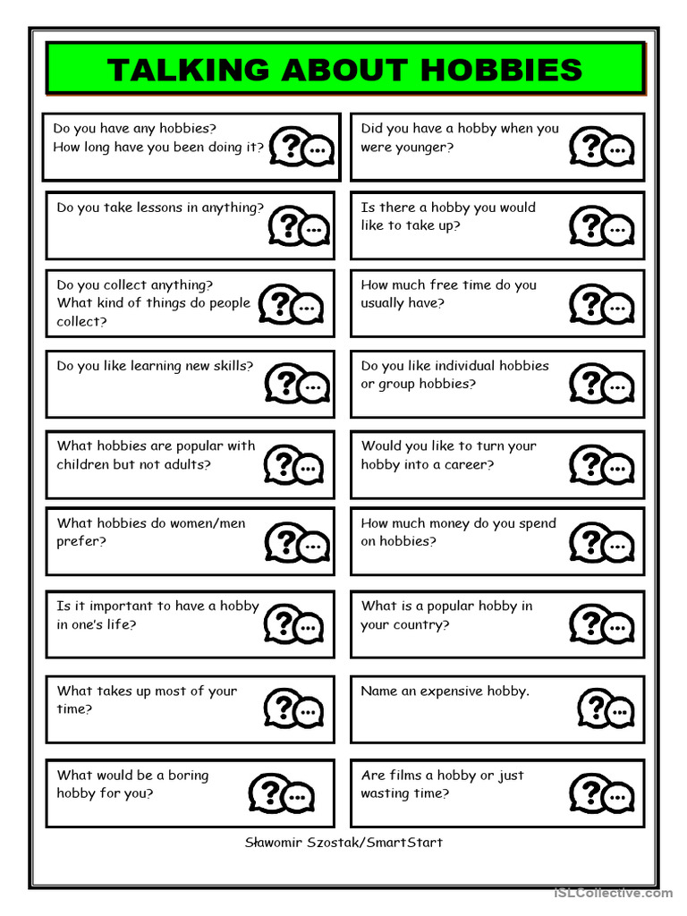 Talking About Hobbies. | PDF | Self-Improvement