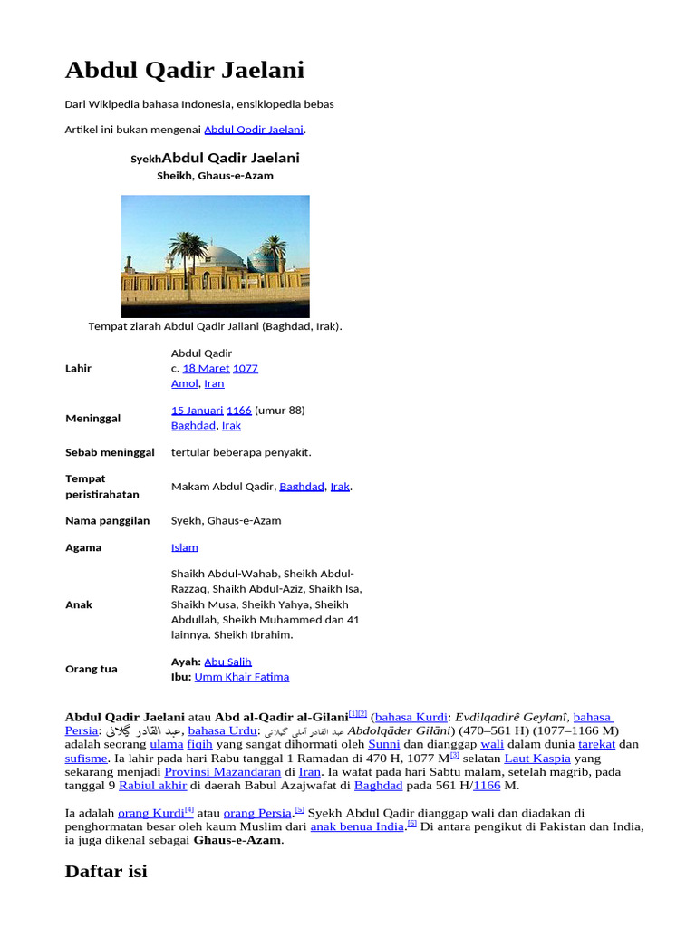 Abdul Qadir Jaelani | PDF