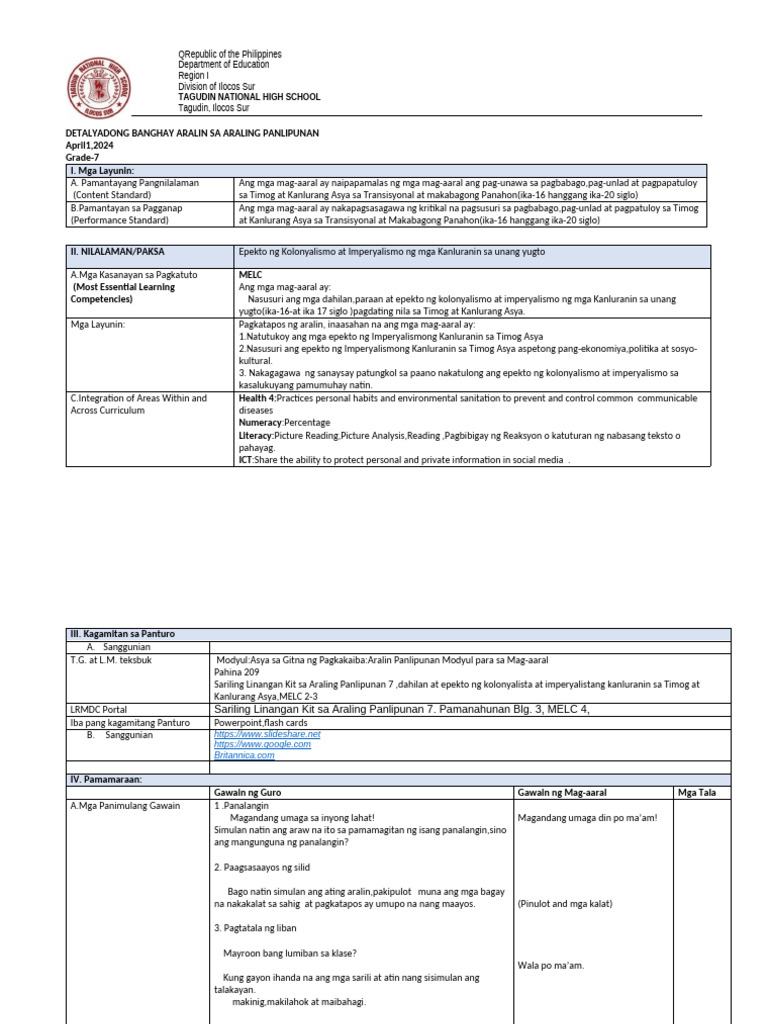 DLP DEPED (Imperyalismo) | PDF